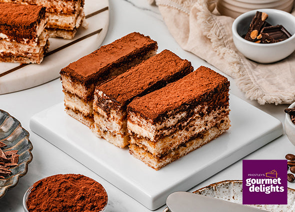 Priestley's Tiramisu Slice Box of 15 – Yummy Direct